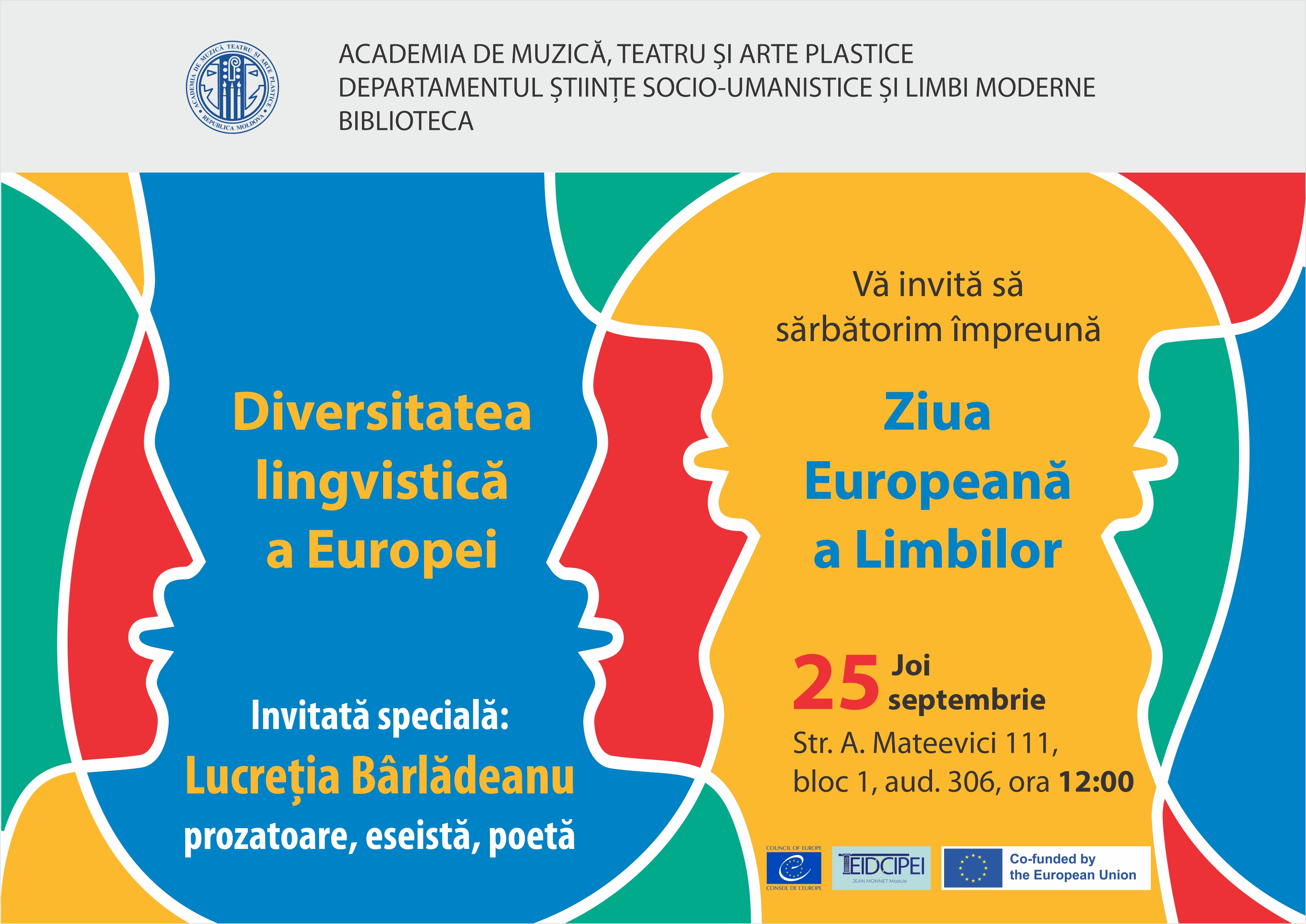 Ziua Europeană a Limbilor - ACADEMIA DE MUZICĂ, TEATRU ȘI ARTE PLASTICE