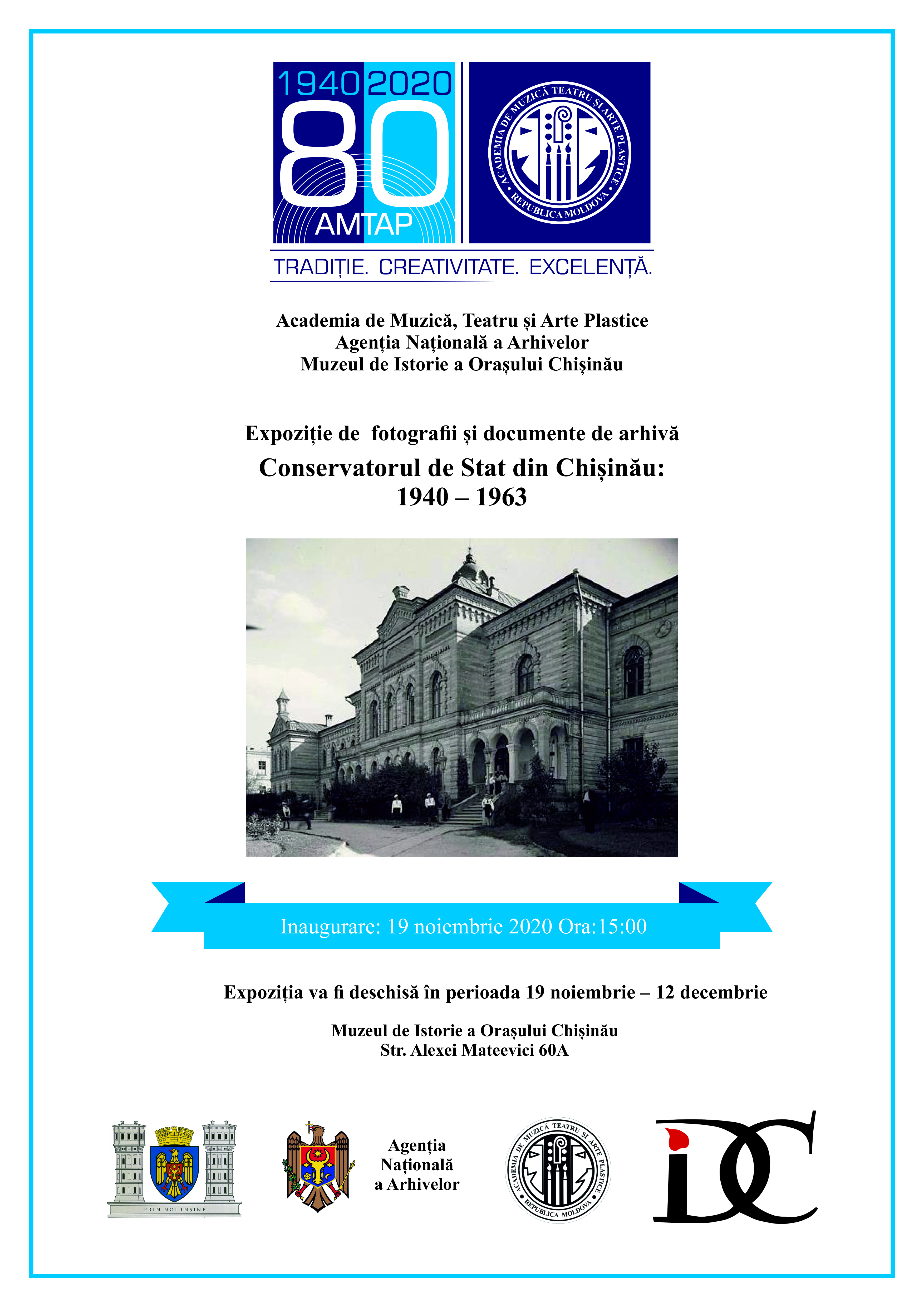 Expoziție de fotografii și documente de arhivă „Conservatorul de Stat ...